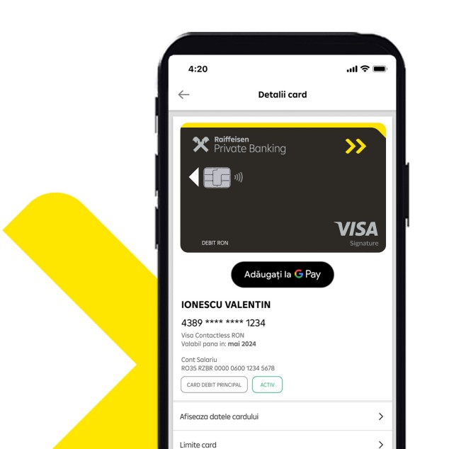 Cardul Visa Debit Signature